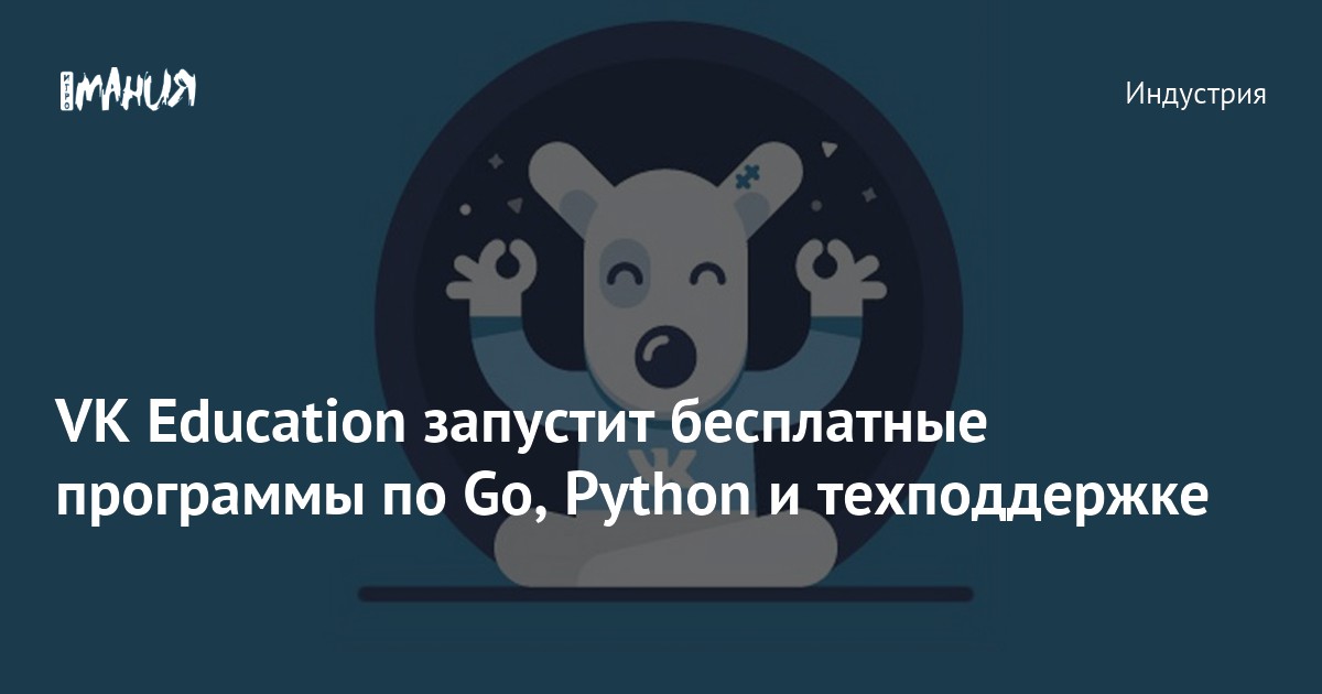 VK Education запустит бесплатные программы по Go, Python и техподдержке — Игромания
