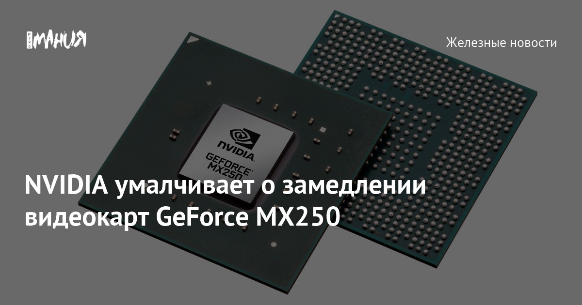 NVIDIA умалчивает о замедлении видеокарт GeForce MX250 — Игромания